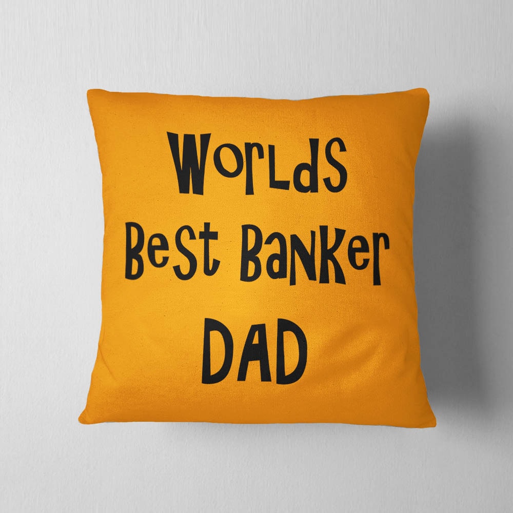 Best Banker Dad Cushion – MugArt