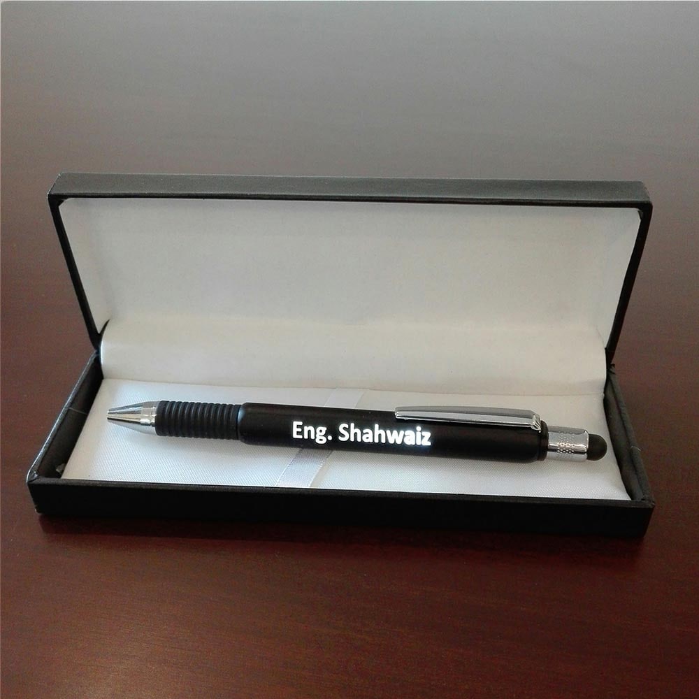 Backlit Name Pen With Stylus, Scale & Screwdriver – MugArt