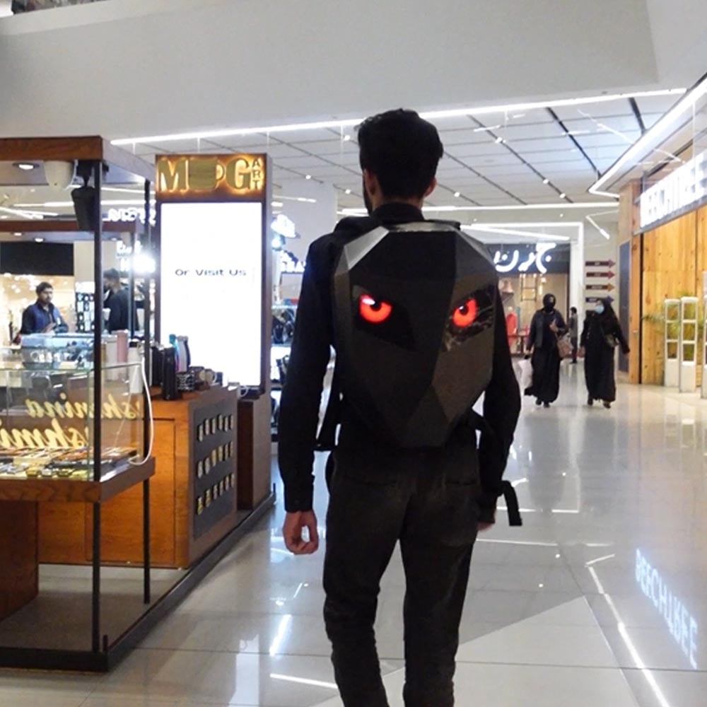 LED Bag Backpack | Eyes Bag | LED Rider Backpack – MugArt