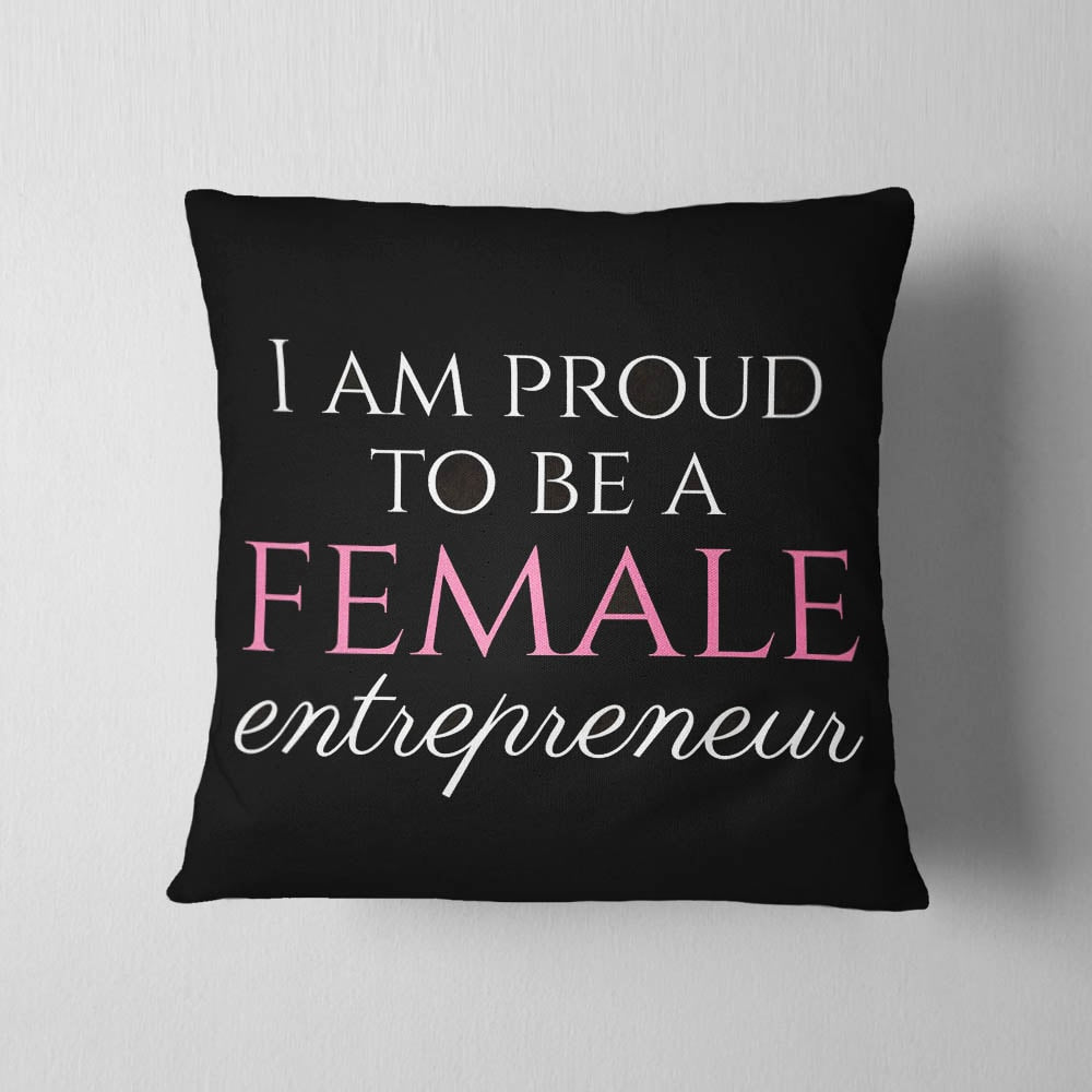 Female Entrepreneur Cushion – MugArt