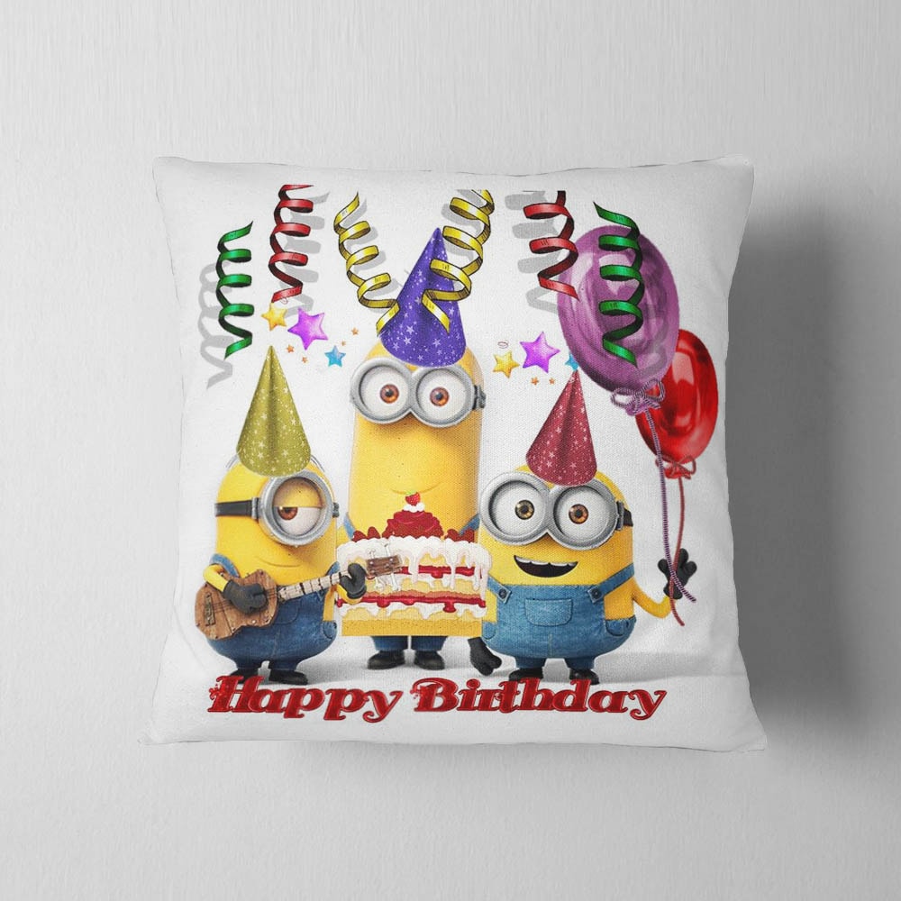 Birthday Minions Cushion – MugArt