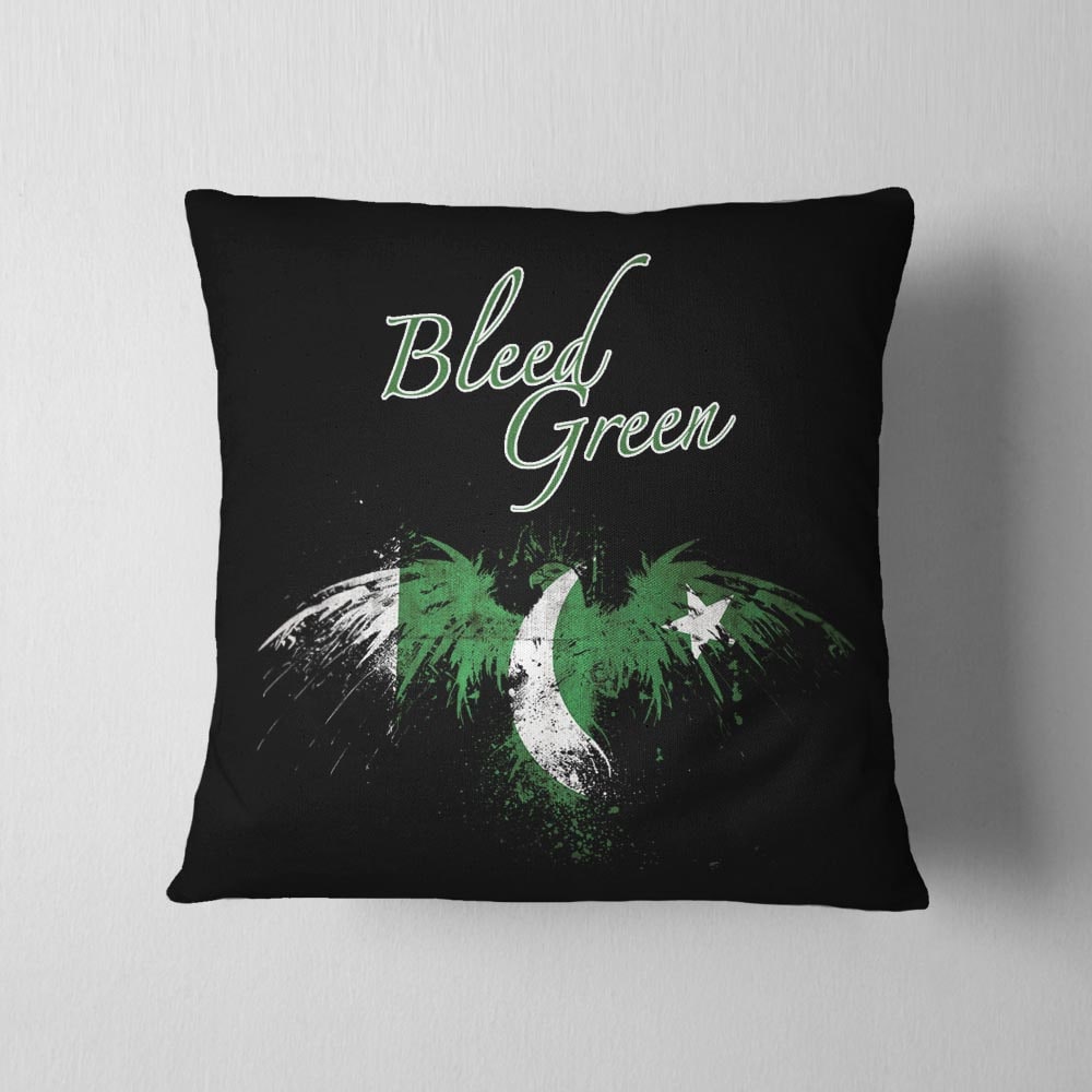 Bleed Green Cushion – MugArt