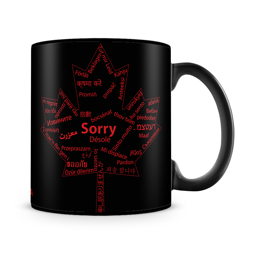 Sorry Multiple Languages Mug – MugArt